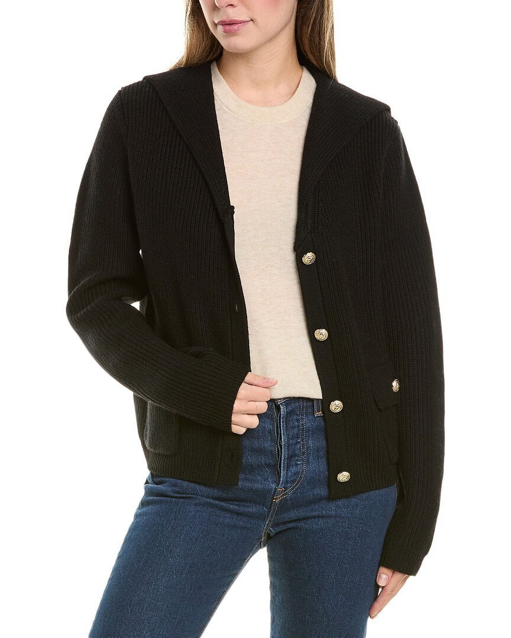 Bruno Magli womens Sailor Collar Wool Jacket, m, Black - Walmart.com