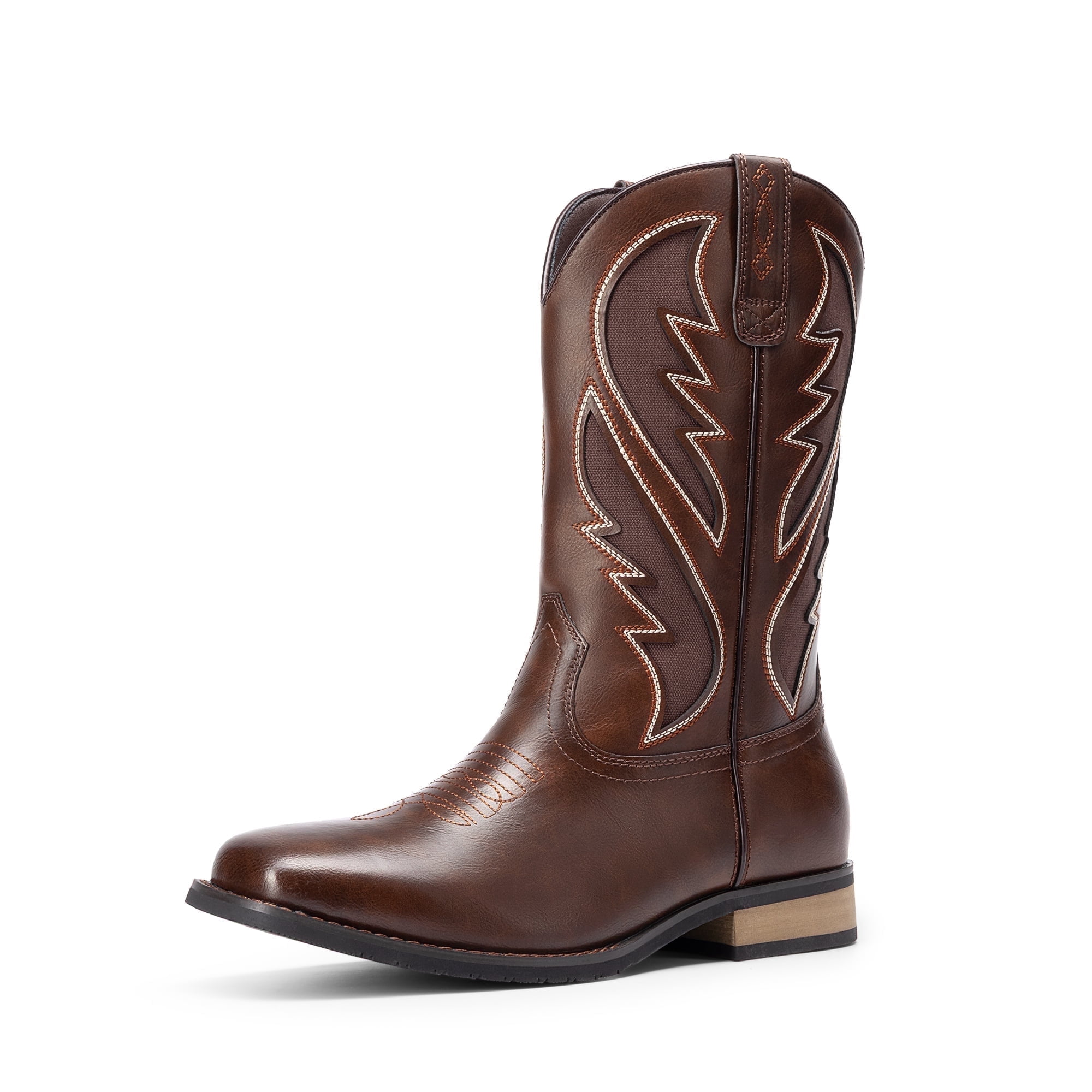 Bruno Marc Men's Durable Cowboy Classic Slip on Western Boots with Chic ...