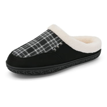 Men's Memory Foam House Slippers - Cozy, Fuzzy Bedroom Slip-on Loafer ...