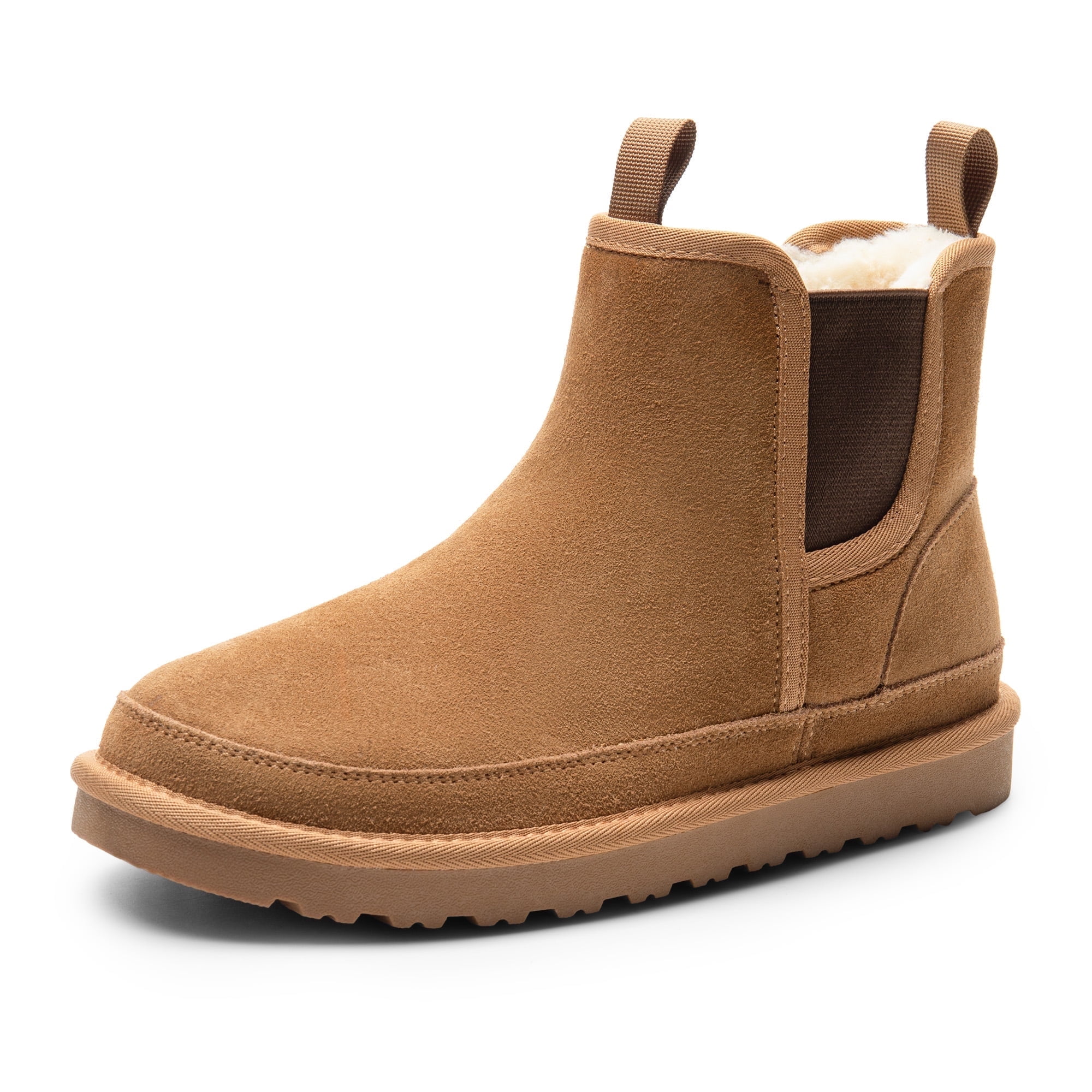 Bruno Marc Men's Winter Snow Boots FuzzyGo Rugged Suede Leather Cold ...