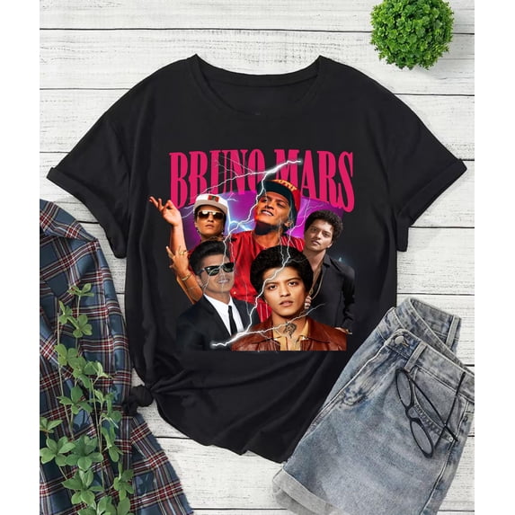 Bruno Mars The Romantic Tour 2026 T-Shirt, Bruno Mars Bootleg Shirt ...