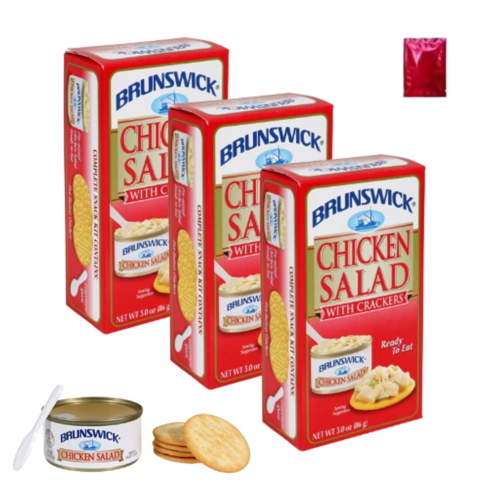 Brunswick Chicken Salad with Crackers, Ready-to-Eat Snack Kit, 3 Pack ...