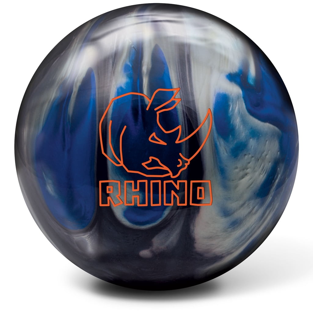 Brunswick Rhino Reactive Bowling Ball- Black/Blue/Silver Pearl (16 Lbs ...