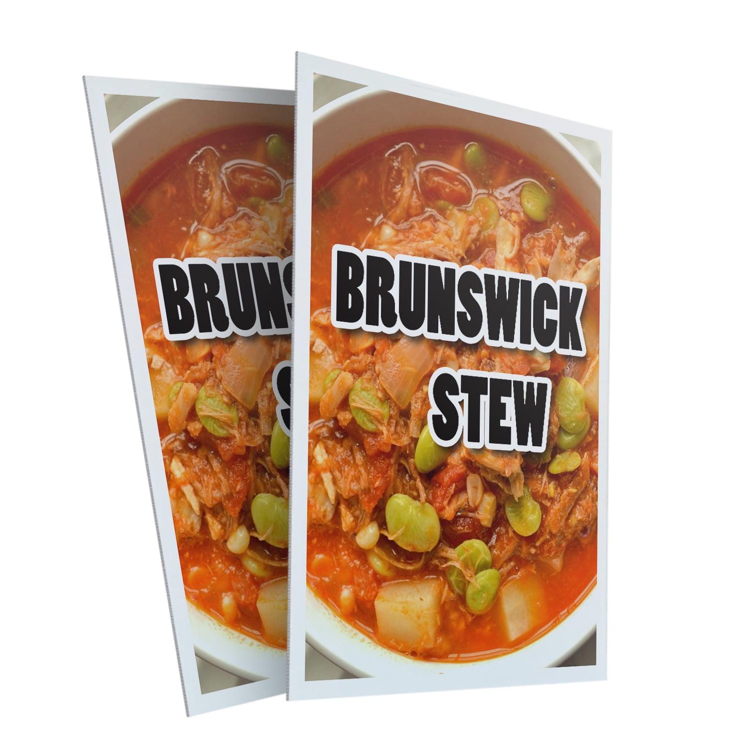 Brunswick Stew (2-PACK) 24" x 36" Plastic Signs | Sign Insert 4mm ...