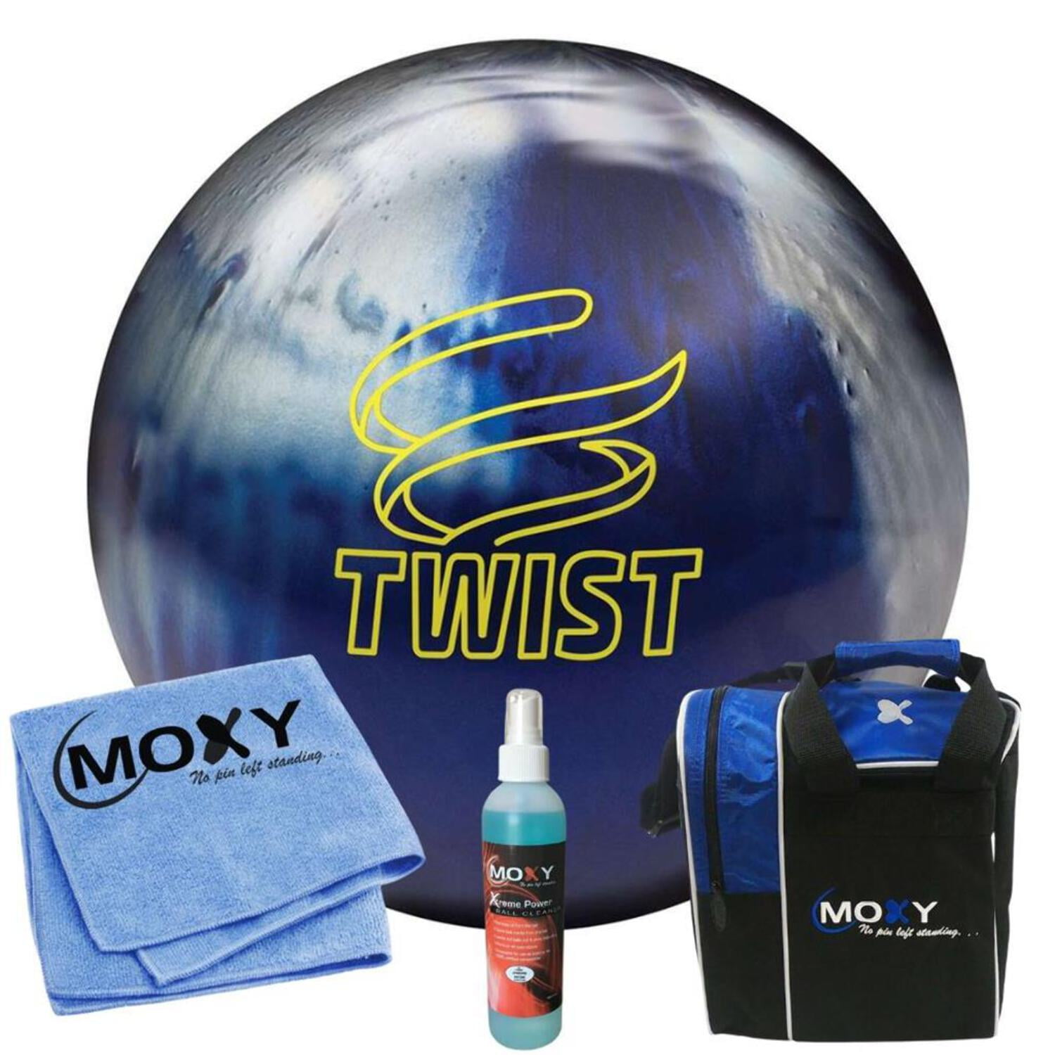 Brunswick Twist Blue/Silver Bowling Ball | Moxy Strike Royal Bowling ...