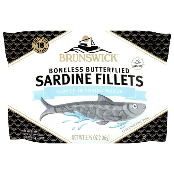 BRUNSWICK Sardine Fillets in Olive Oil, High-Quality, Protein-Packed ...