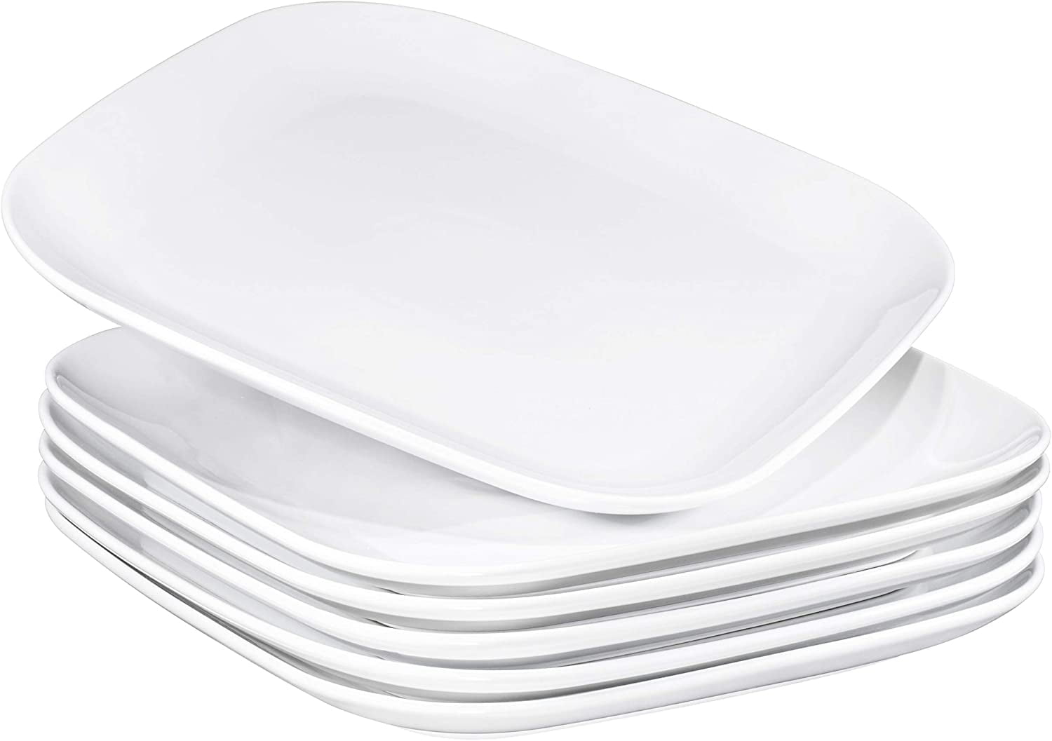 Bruntmor 10" Square Dinner Plates Ceramic Dinner Dishes that Are Chip ...