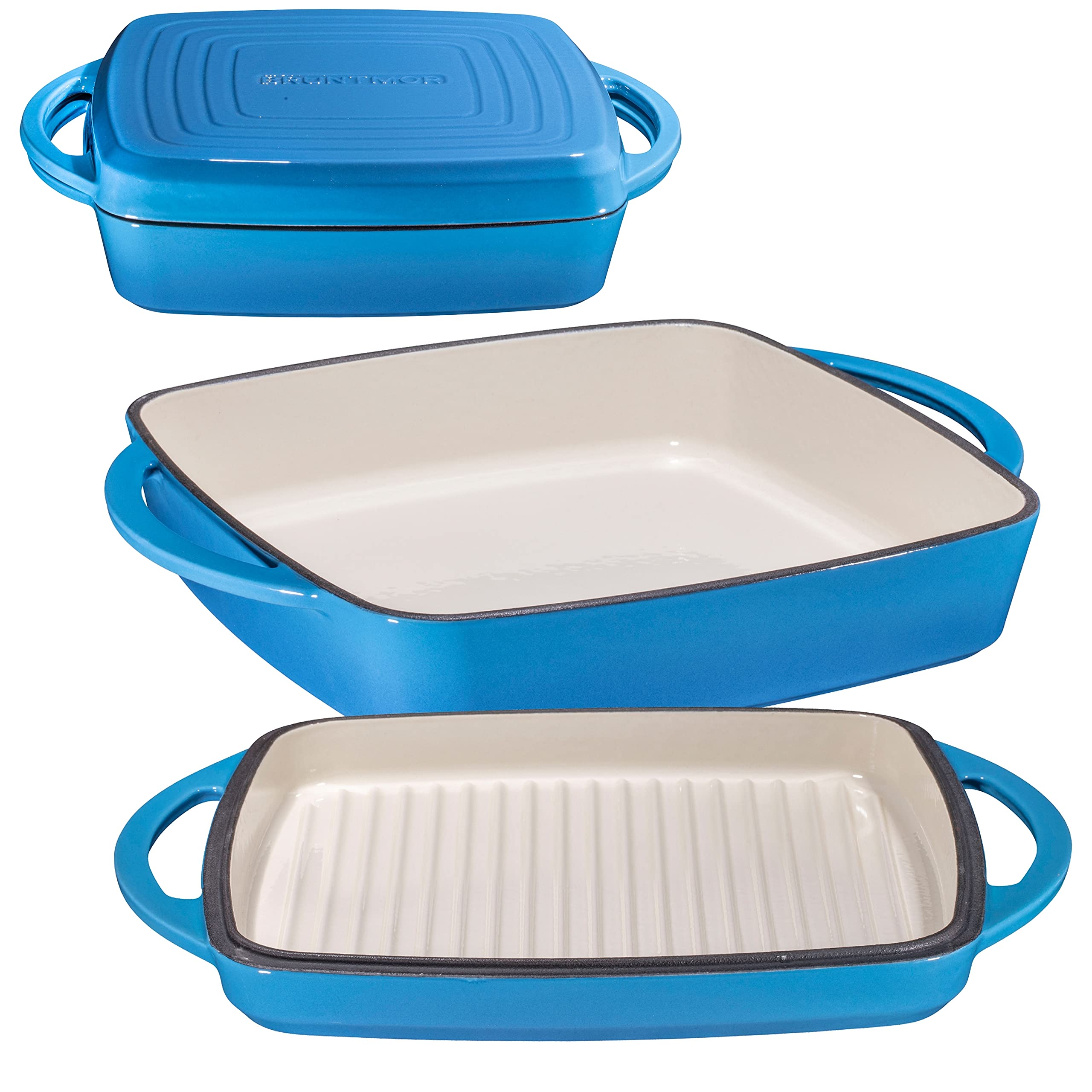 Thyme & Table Stoneware Square & Rectangular Baker, Blue Pattern, 2 ...