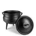 Bruntmor Pre-Seasoned Cast Iron African Potjie Pot, 6 Quarts with Lid ...