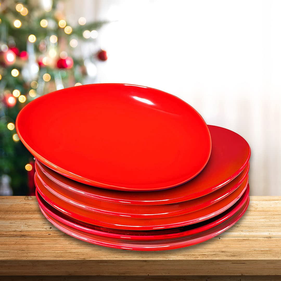 Bruntmor Ceramic Dinner Plate Set, Colorful Pro-Grade Restaurant Dinner ...