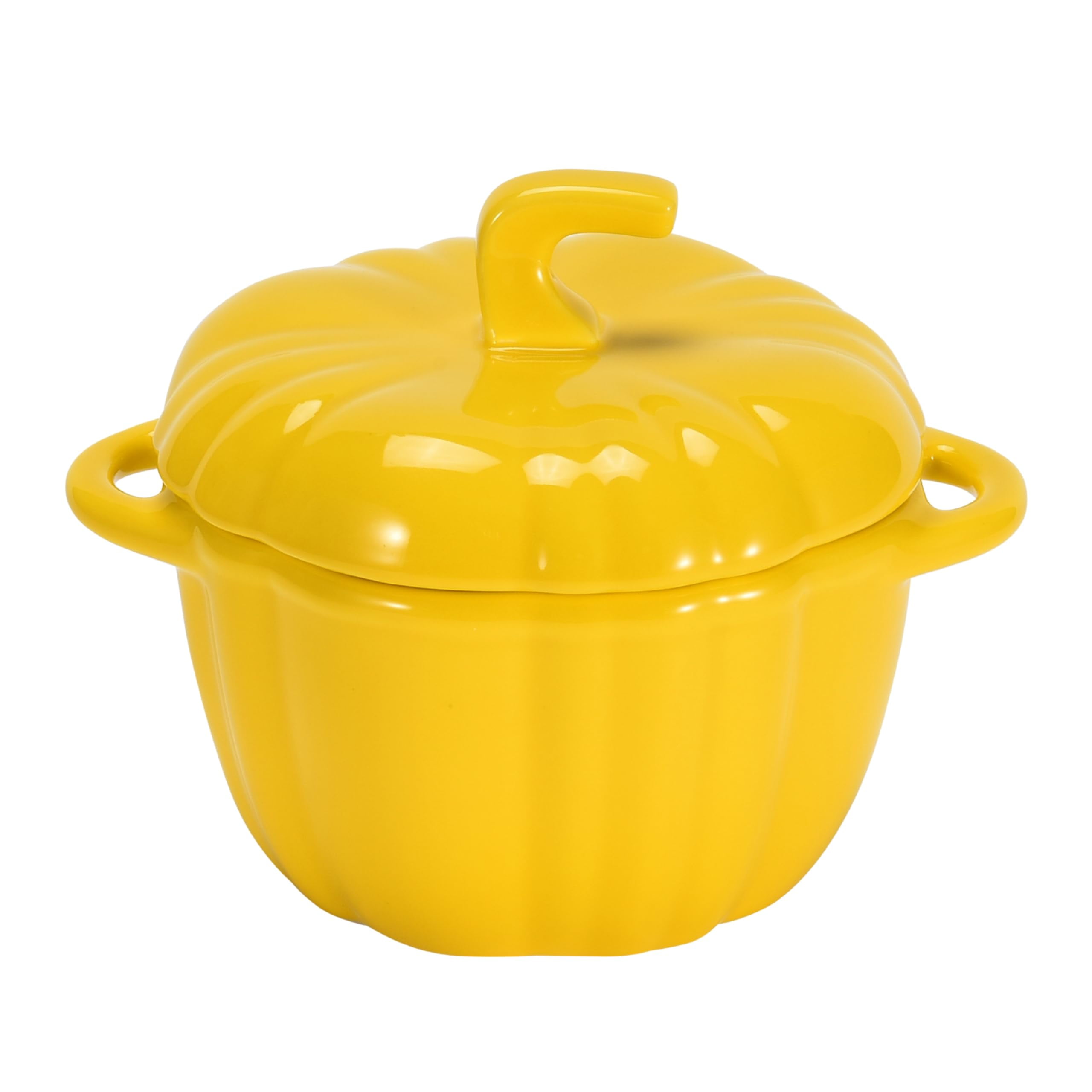 Bruntmor Ceramic Ramekins with lids oven safe - Serving Pot for Food ...