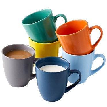 Gibson set of 6 Color Coffee Mugs and Convenient Wire Rack - Walmart.com