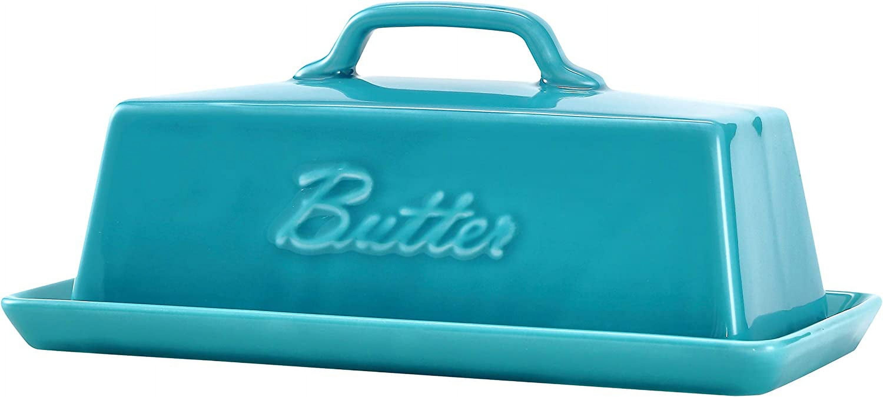 Bruntmor Elegant Porcelain Ceramic Butter Dish with Lid - Covered ...