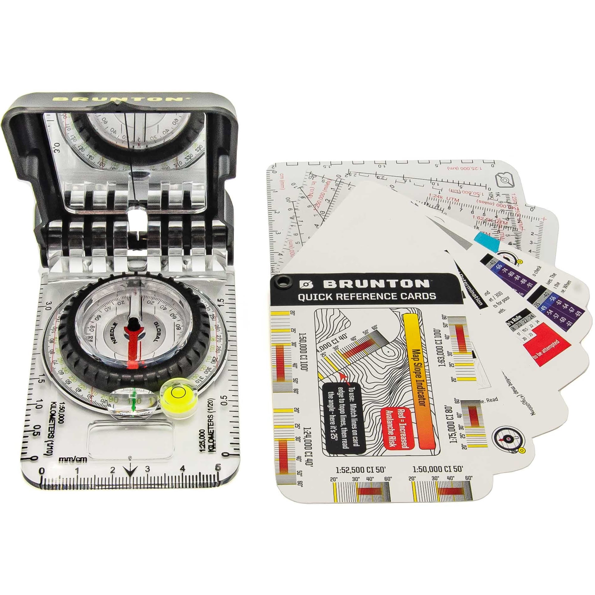 Brunton TruArc 15 Compass and Quick Reference Cards Navigator Bundle ...