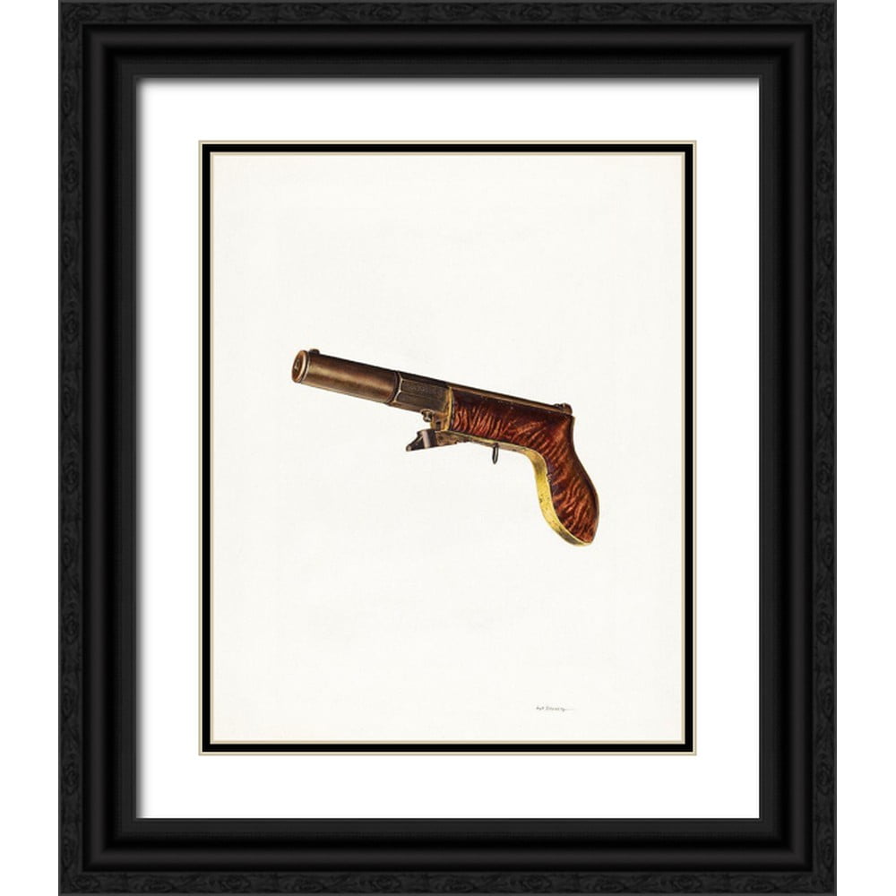 Bruseth, Alf 26x32 Black Ornate Wood Framed with Double Matting Museum ...