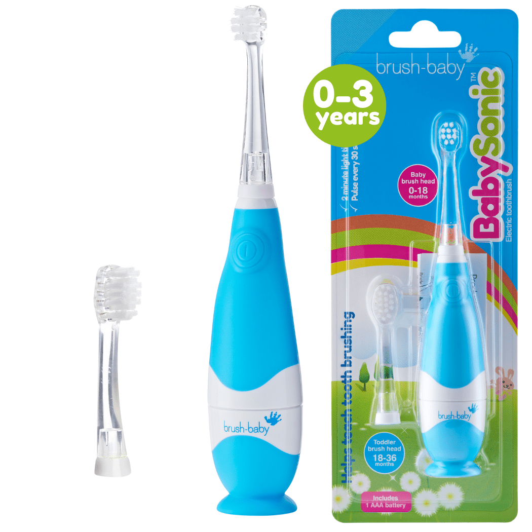Brush-Baby BabySonic® Blue Electric Toothbrush for Babies & Toddlers ...