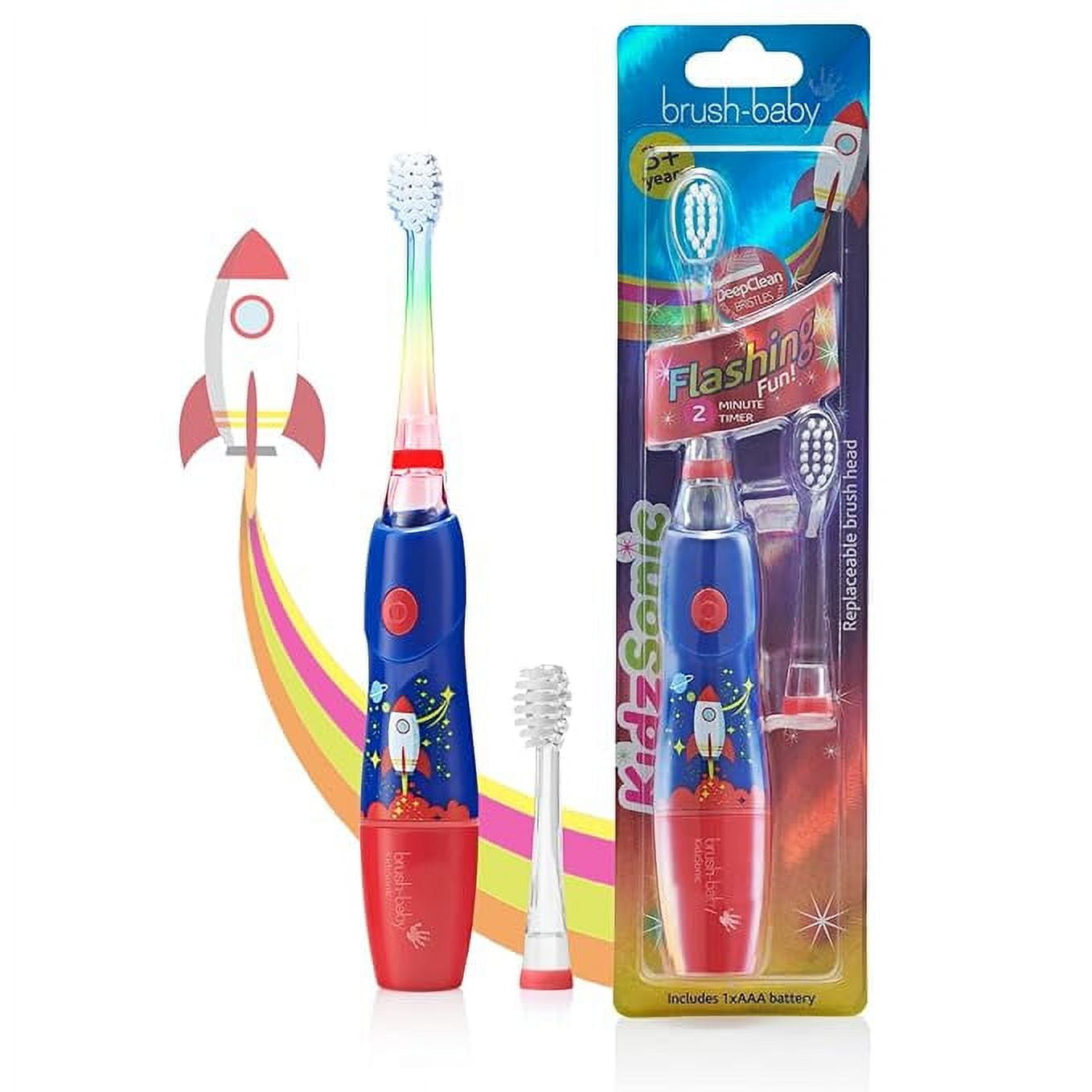 Brush Baby KidzSonic Toddler and Kid Electric Rocket Toothbrush for ...