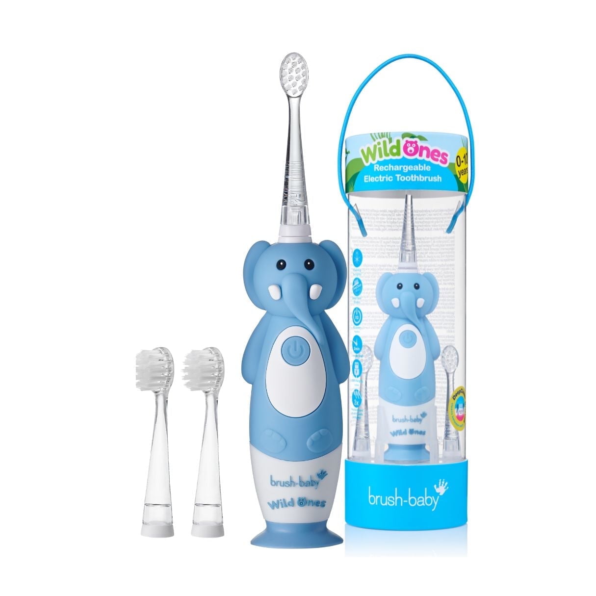 Brush-Baby WildOnes™ Rechargeable Kids Electric Toothbrush – Elephant ...