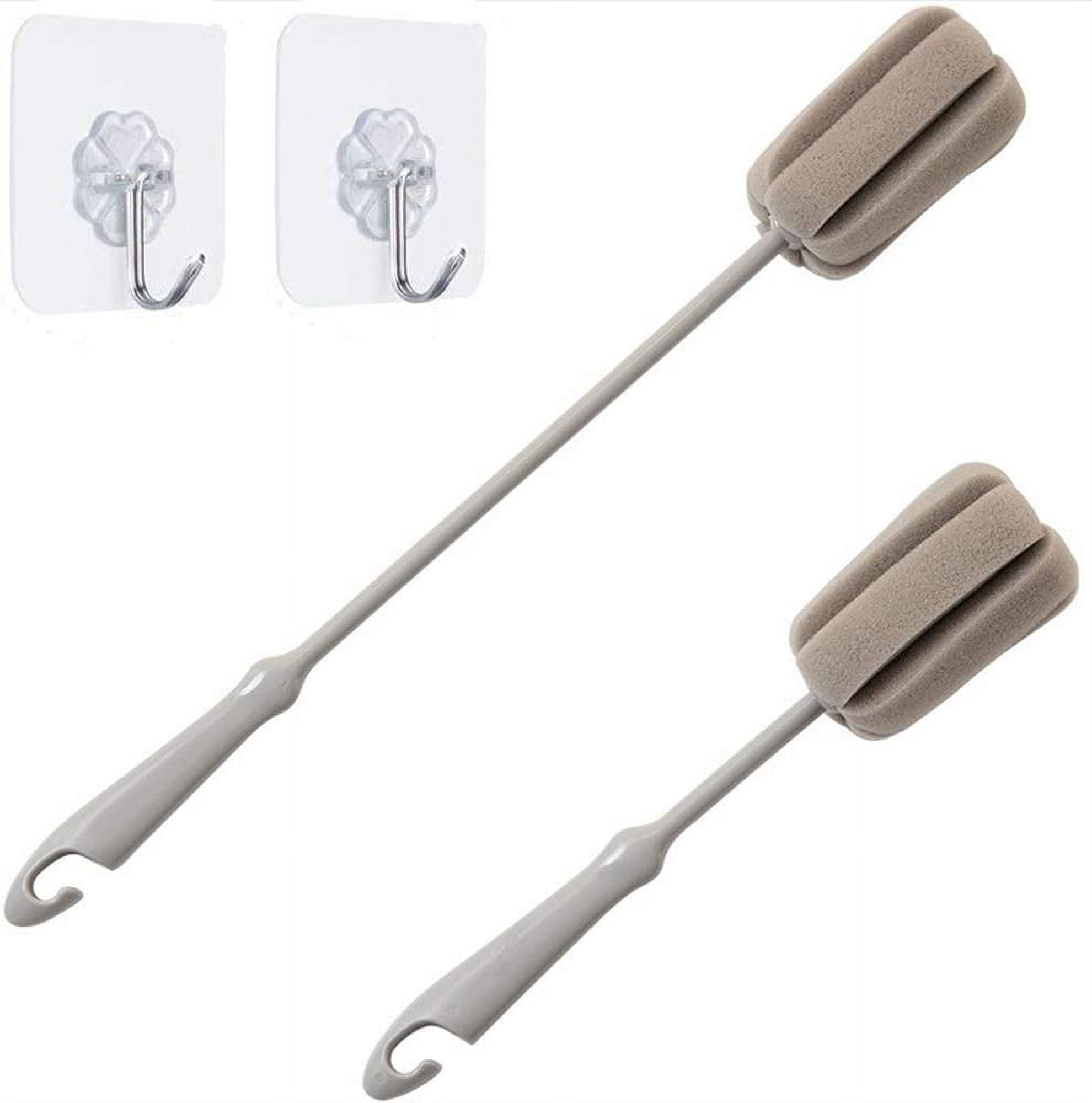 Brush Bottle 2 Pack 1 Long 1 Short Cleaning Brush Wine Glass Sponge 2 ...