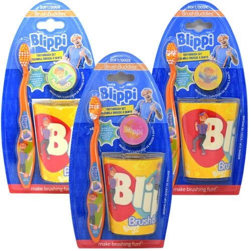 Brush Buddies Blippi Toothbrush Set - Blippi Toothbrush, Cap, and ...