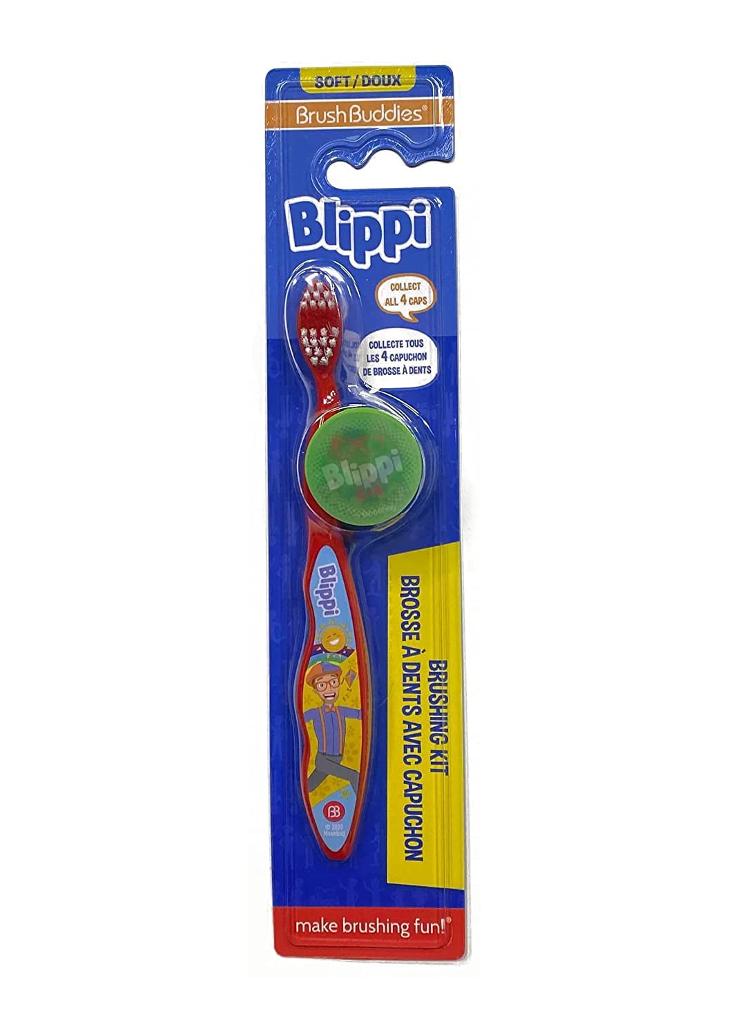 Brush Buddies Blippi Toothbrushes, Kids Toothbrushes, Multipacks ...