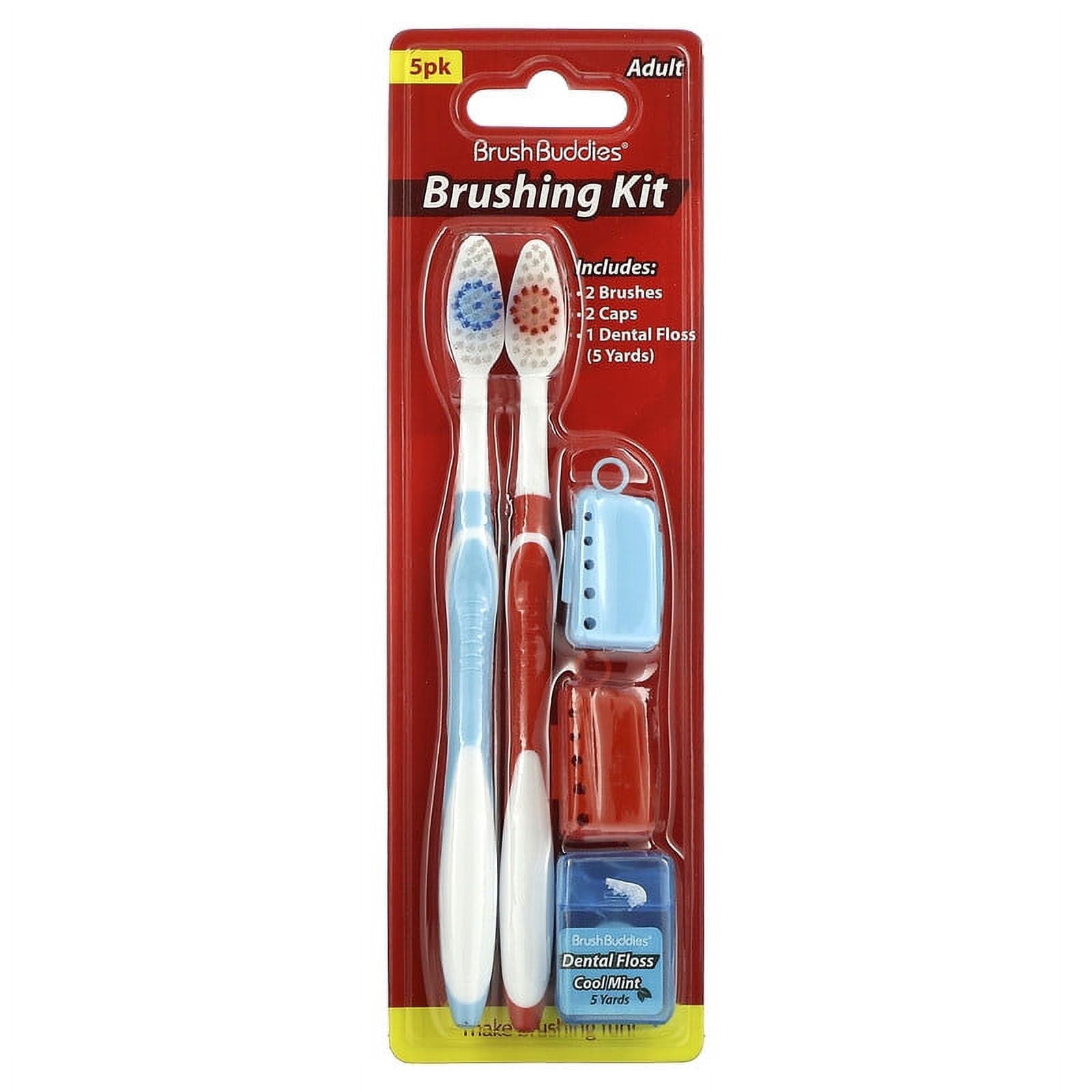 Brush Buddies Brushing Kit Adult 5 Pack Pack of 3 - Walmart.com