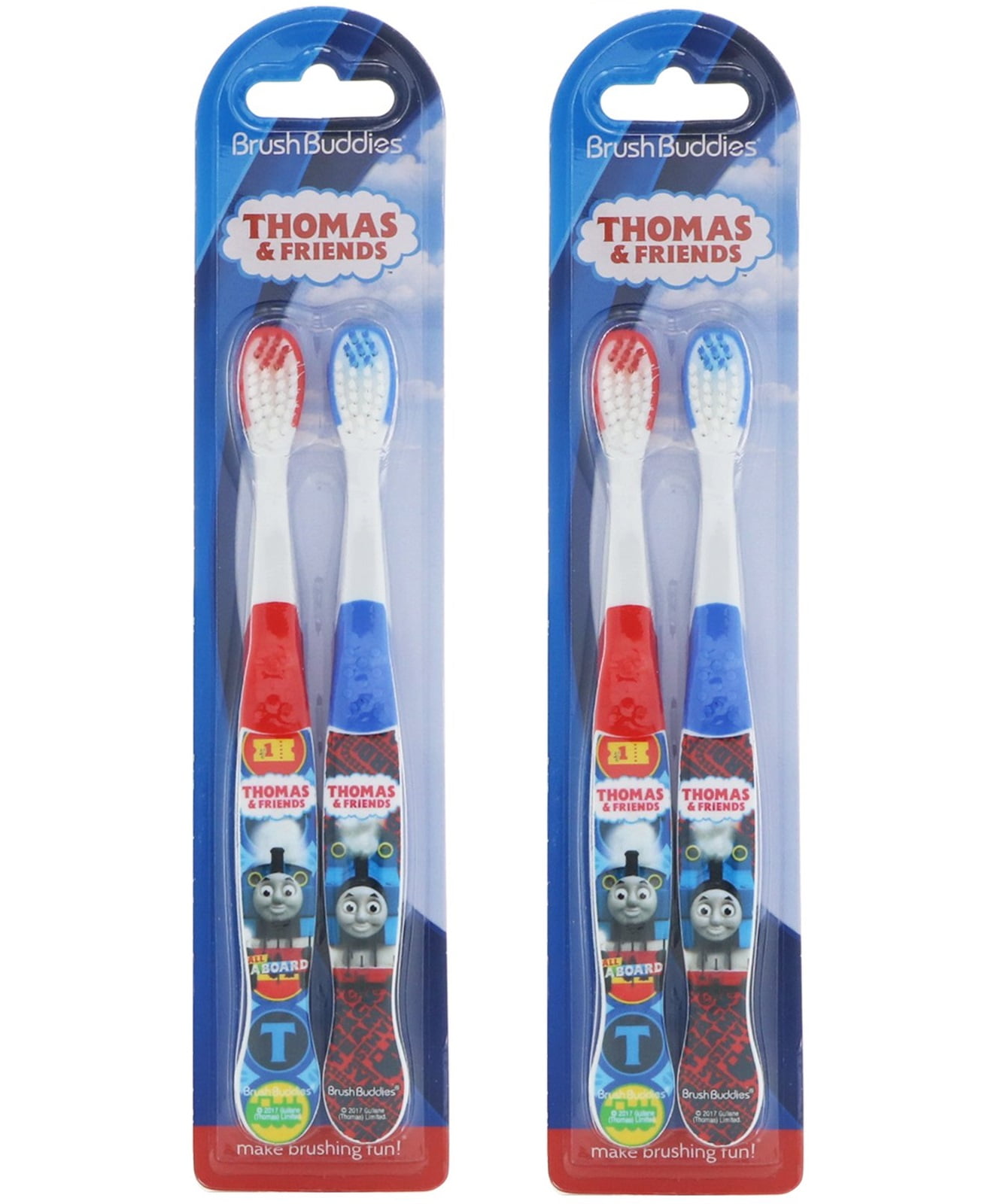 Brush Buddies Childrens Toothbrush 4 Pack Thomas the Tank Engine ...