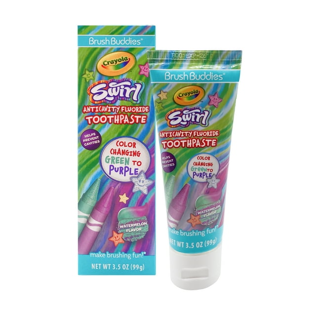 Brush Buddies Crayola Swirl Anticavity Color Changing Fluoride ...
