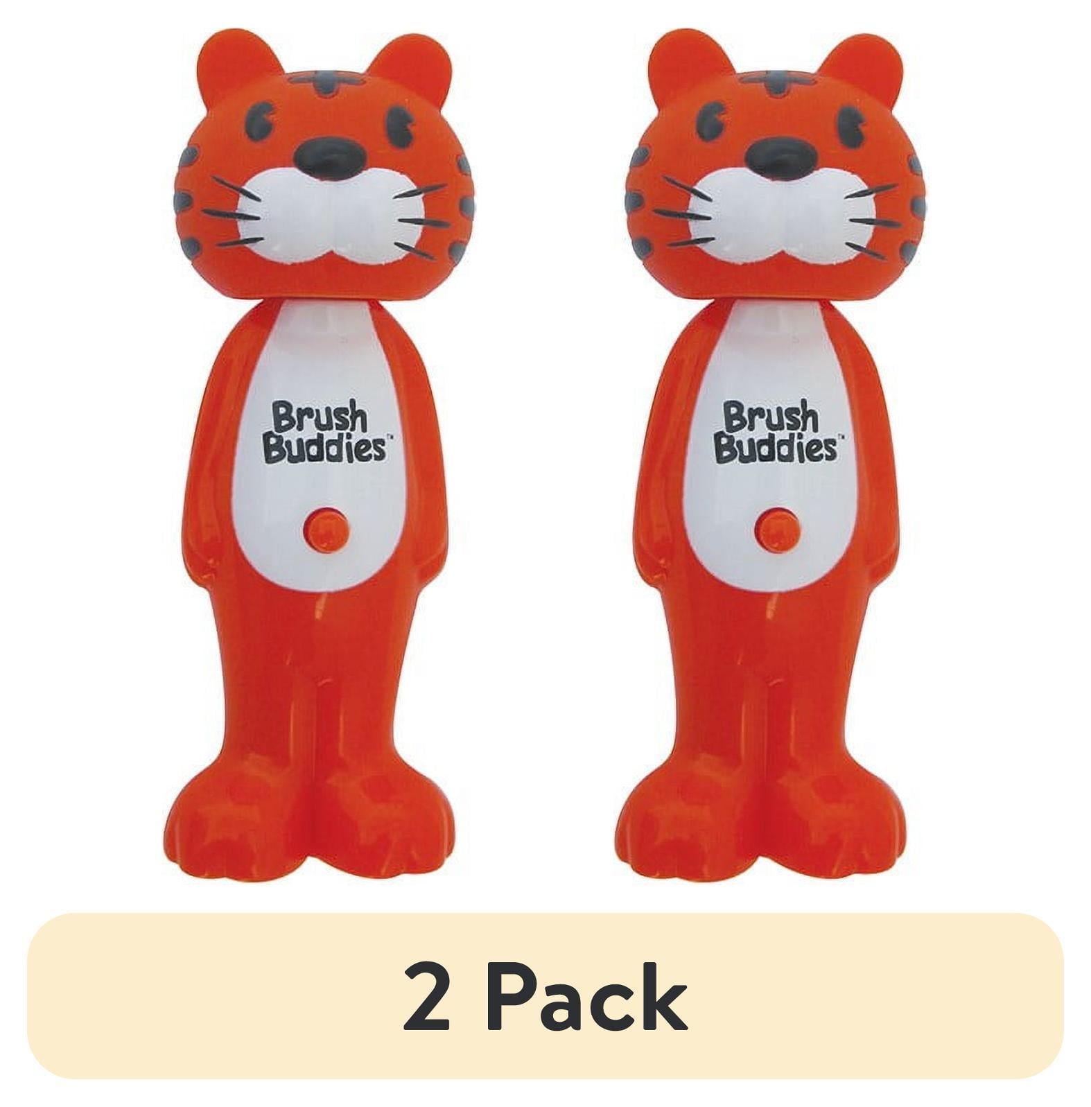 (2 pack) Brush Buddies Kids Toothy Toby Tiger Poppin Toothbrush, Soft ...