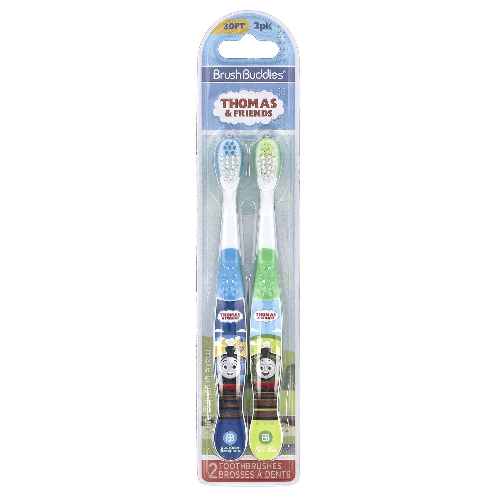 Brush Buddies Thomas & Friends Toothbrushes, Soft , 2 Toothbrushes ...