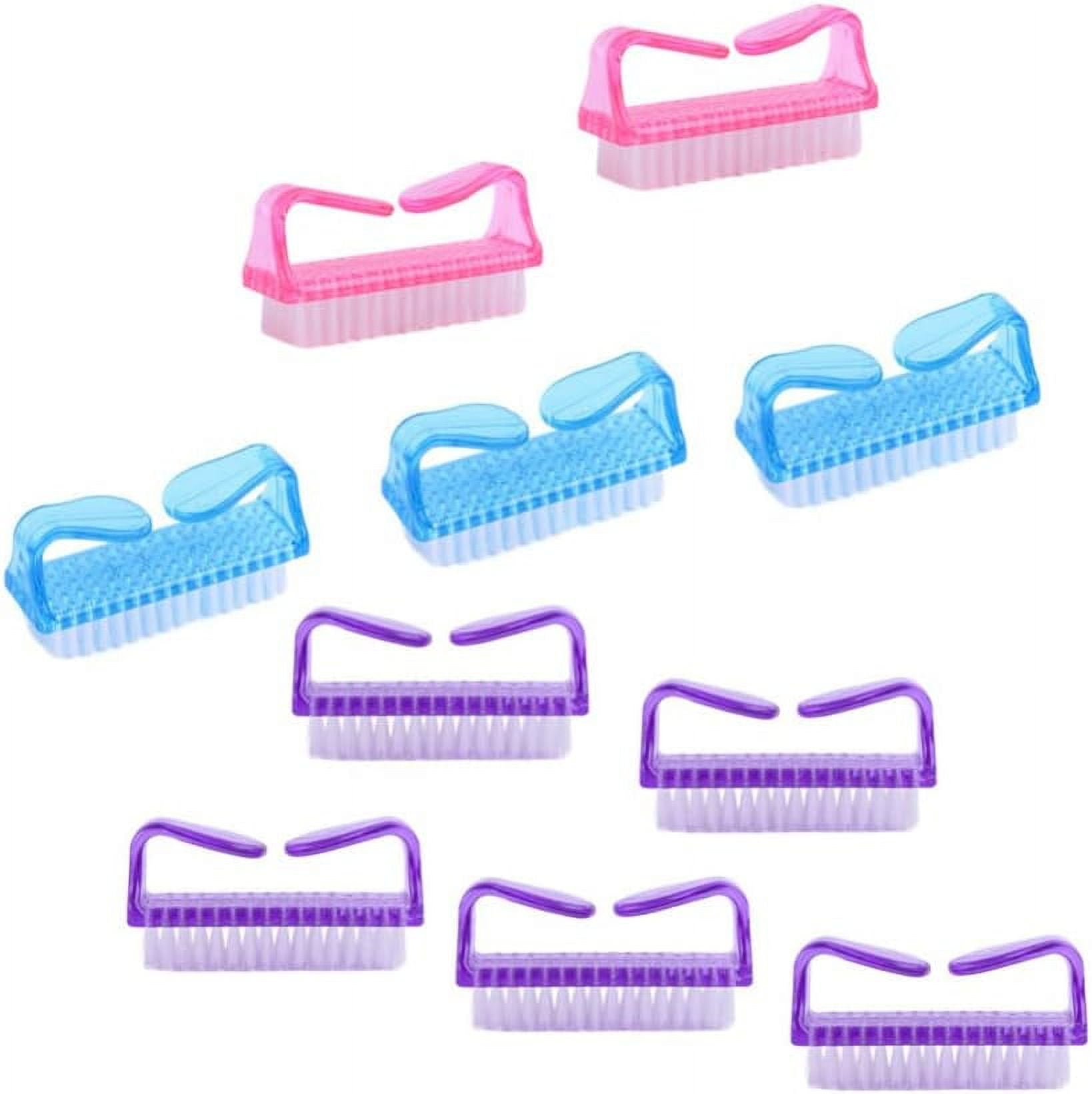 Brush Cleaner 10pcs Handle Nail Brush Fingernail Cleaning Brush ...