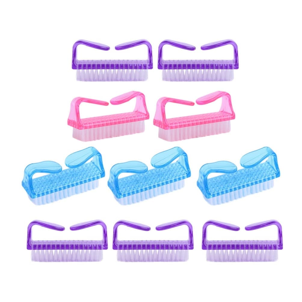 Brush Cleaner Nail Cleaning Scrubber Brush Tool: 10Pcs Soft Bristle ...