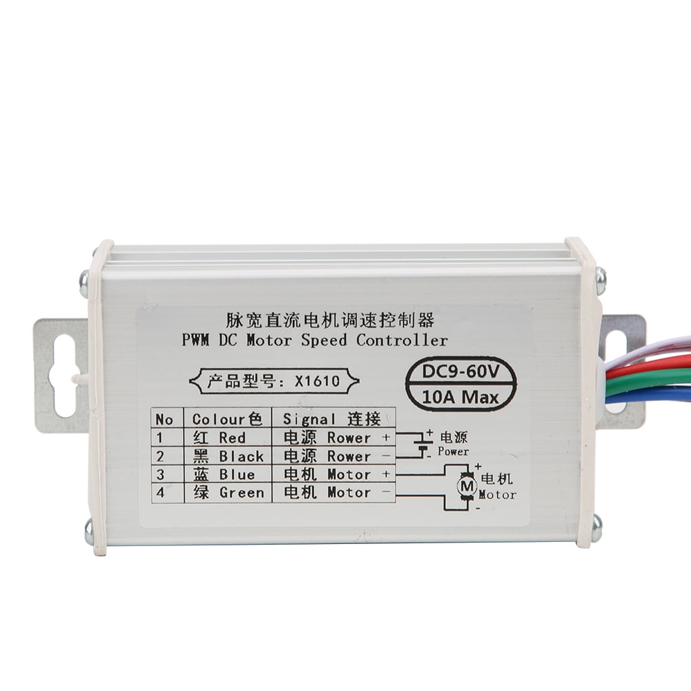 Brush DC Motor Controller Adjustable PWM Speed Control DC9-60V 10A/20A ...