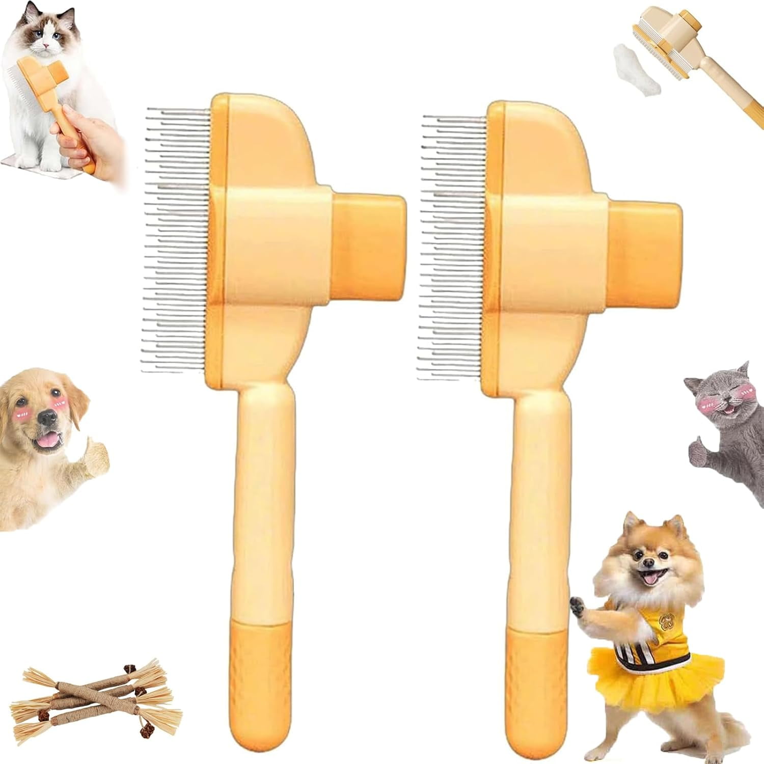 Brush For Cats, Avatar Zen Brush For Cats, Zenbrush Comb, Self-Cleaning ...