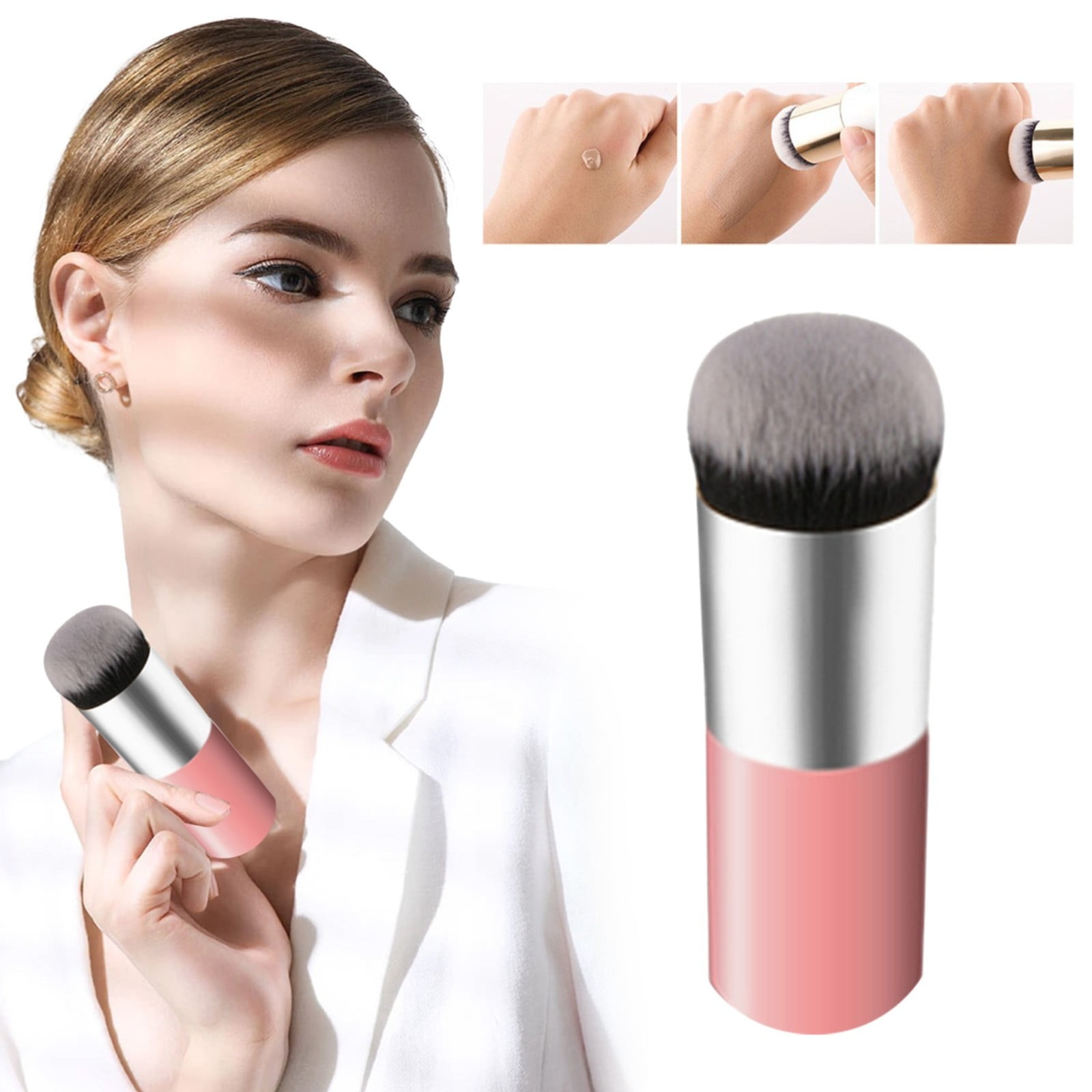 Brush Full Face Powder Makeup Brush with Wooden Handle in Midnight ...