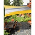 Brush Graffiti Sun Shade Sail 14'X18' Gray Yellow Abstract UV Block ...