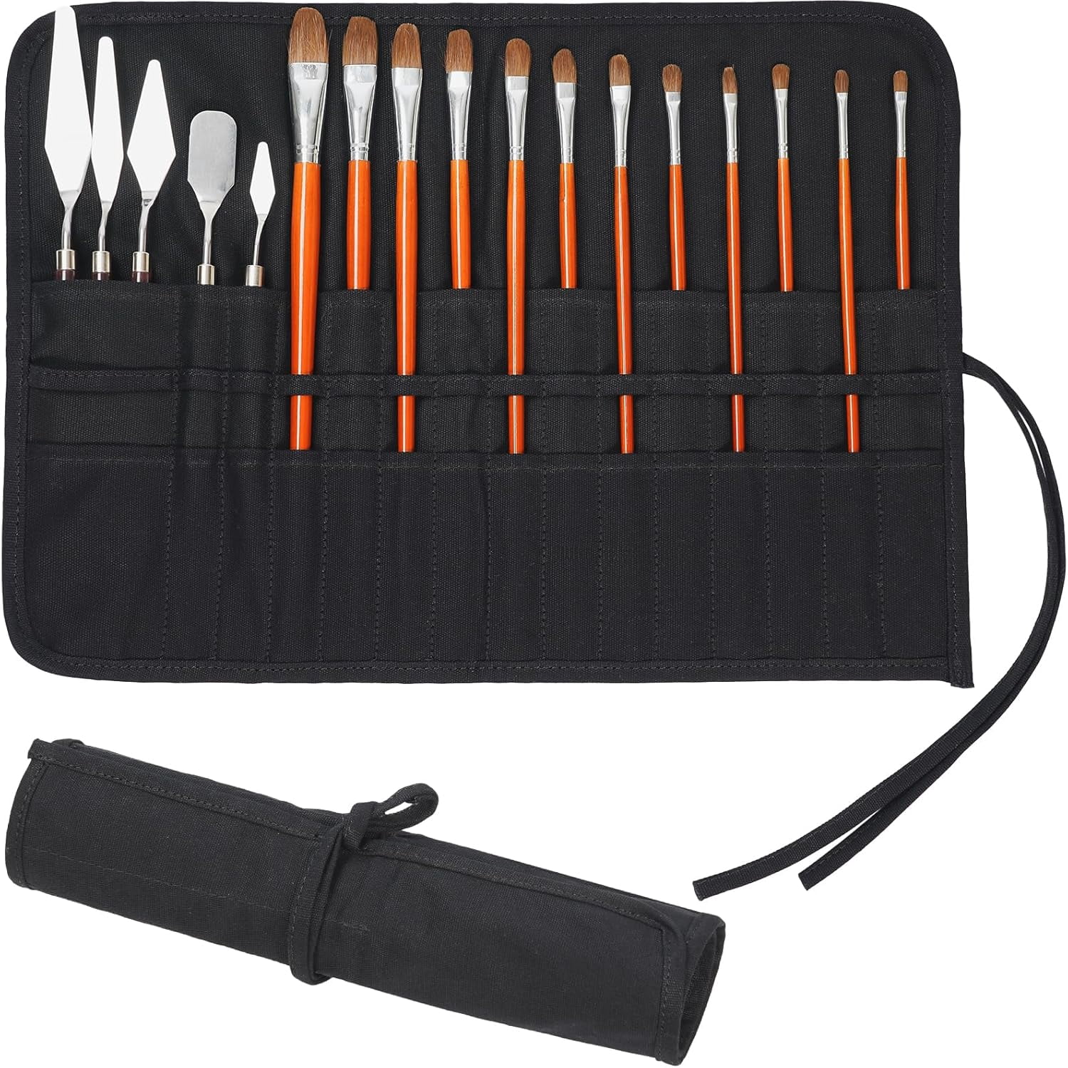 Brush Holder Roll Up Case Storage for Artist Oil Watercolor, Holders ...