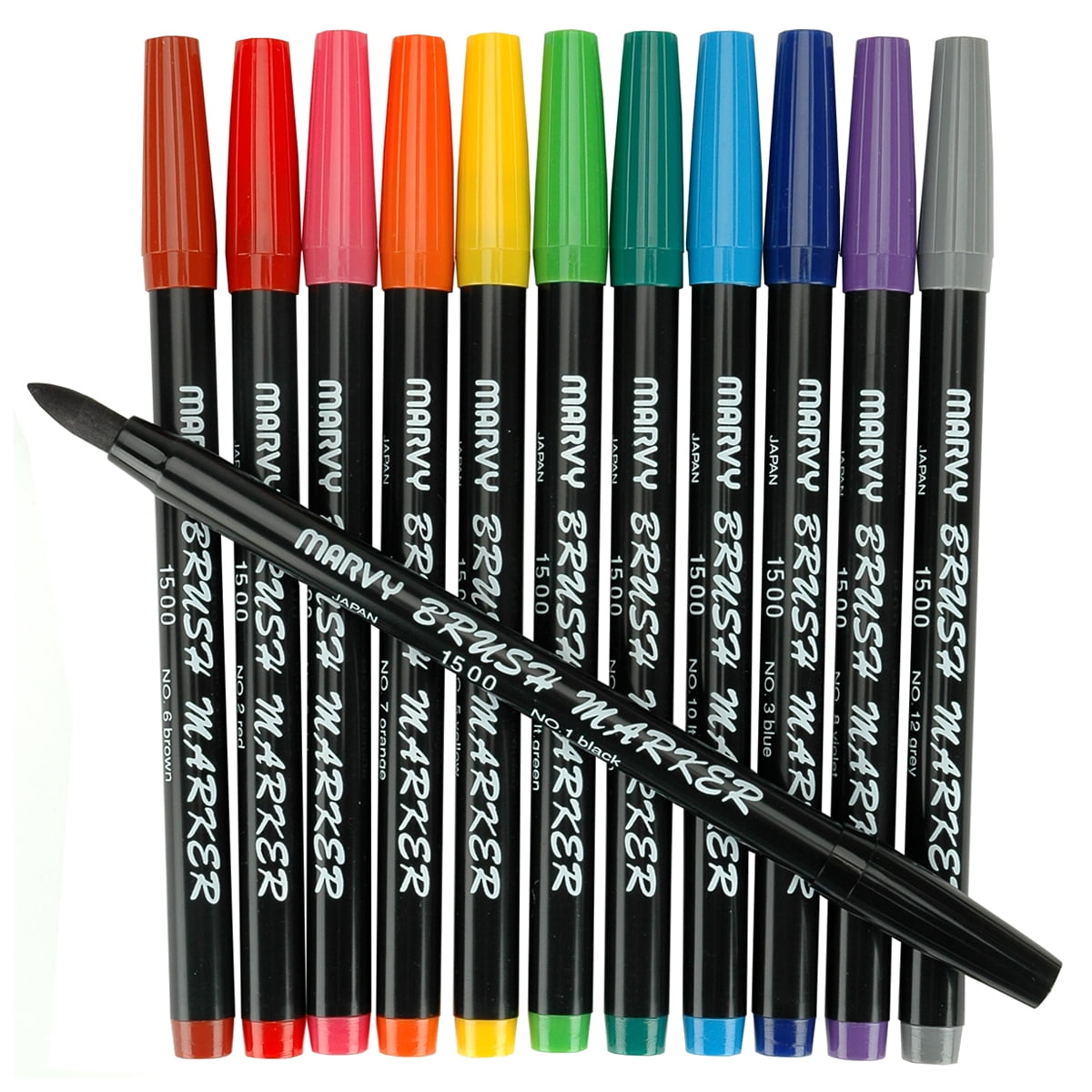 Brush Markers 12 Pkg Primary - 