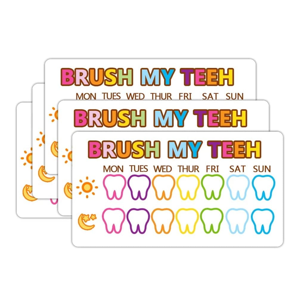 Brush My Teeth Reward Cards Tooth Brush Cards for Kids Behavior Finish ...
