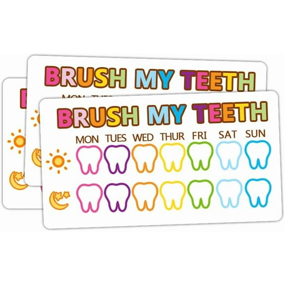 Brush My Teeth Reward Cards Tooth Brush Cards for Kids Behavior Finish ...