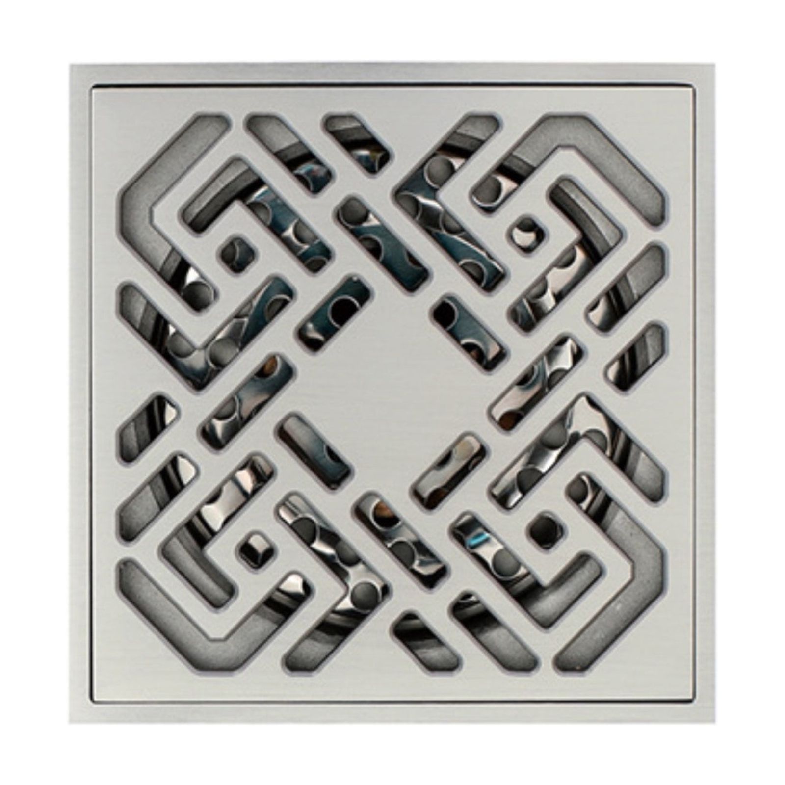 Brush Nickle Copper Shower Drain with Removable Strainer Cover, Square ...