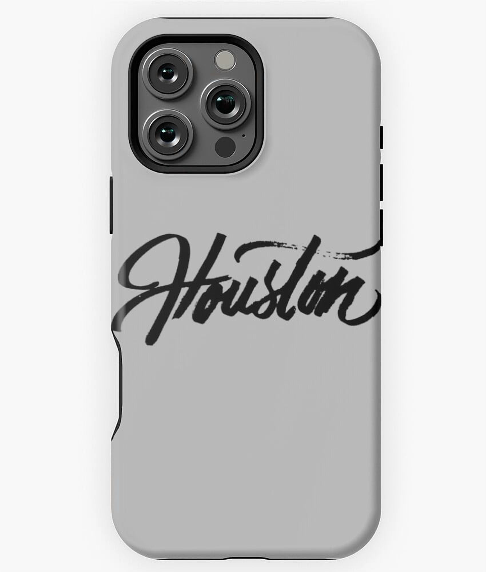 Brush Script Houston Texas Phone Case for iPhone 16 15 14 13 12 11 Pro ...