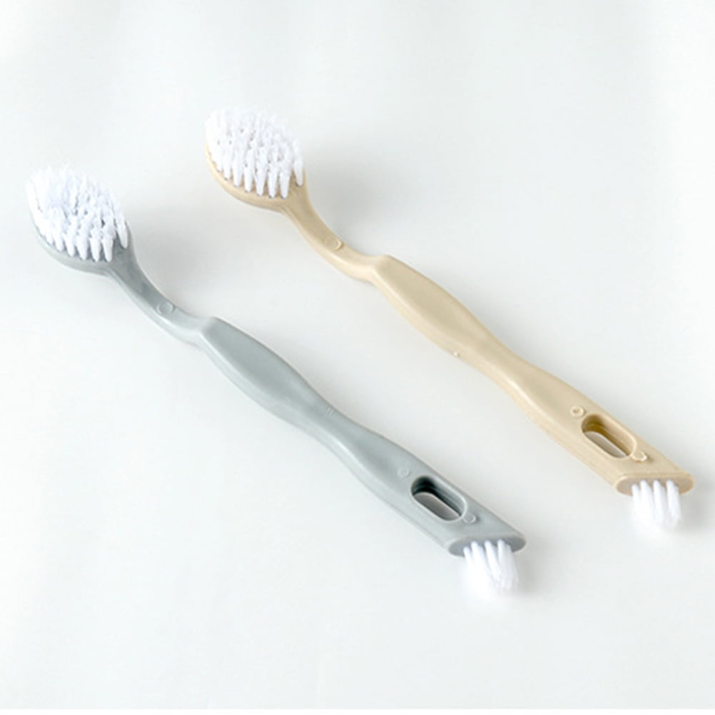 FRCOLOR Beige Plastic Long Handle Shoes Brush for Cleaning with Sturdy ...