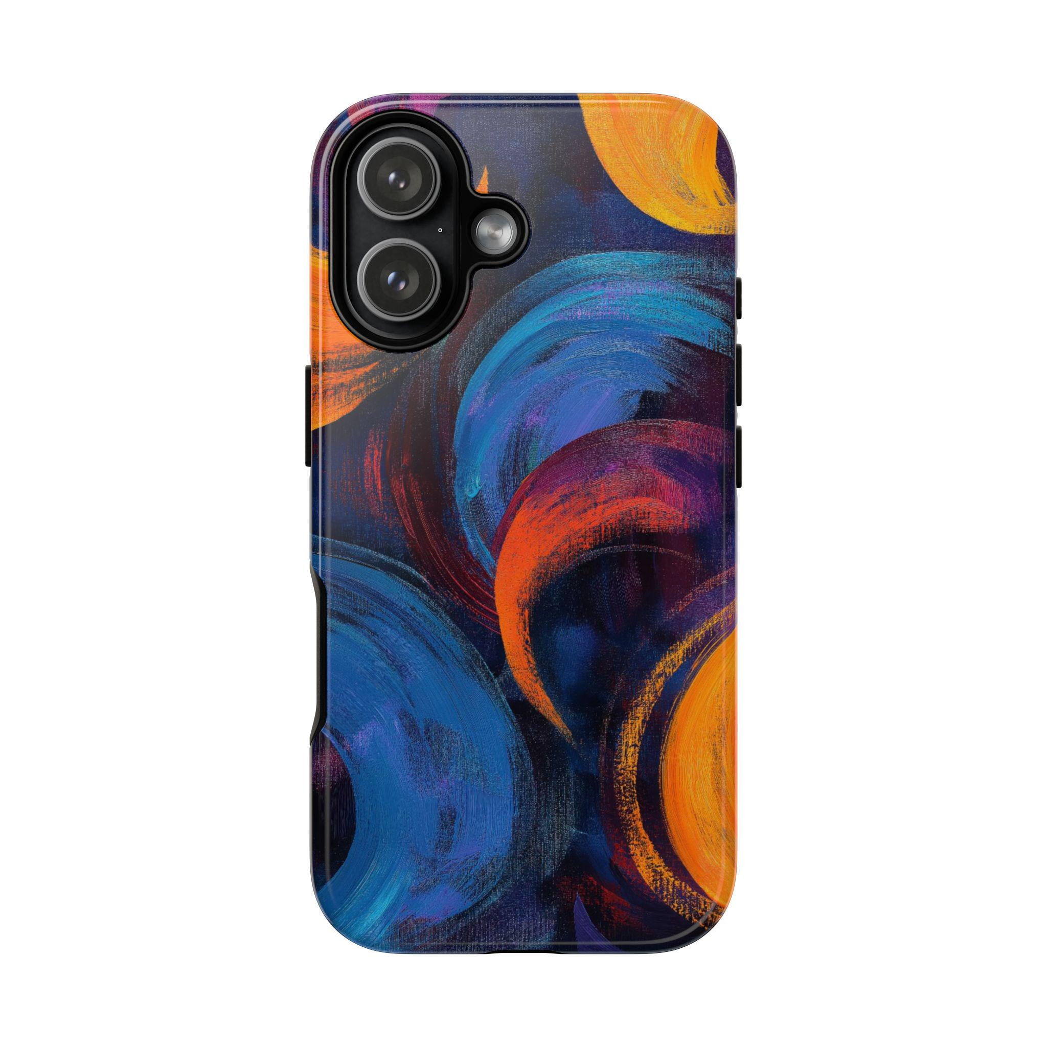 Brush Stroke Abstract Phone Case Colorful Artistic Swirl Pattern for ...