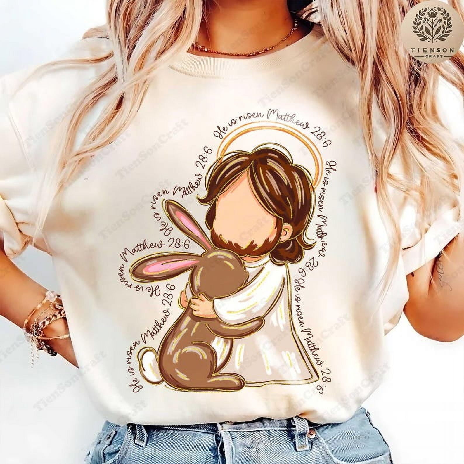 Brush Stroke Jesus Png, Easter Shirt Png, He Is Risen Png, Easter Bible ...