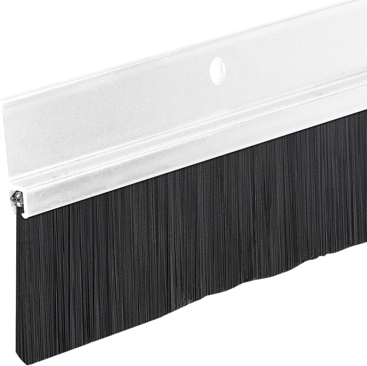 Brush Sweep Door Sweep with 1" Aluminum Holder and 1 1/2" Black Brush ...