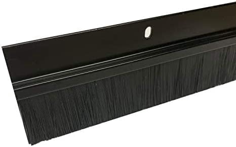 Brush Sweep Door Sweep with 1" Aluminum Holder and 1 1/2" Black Brush ...