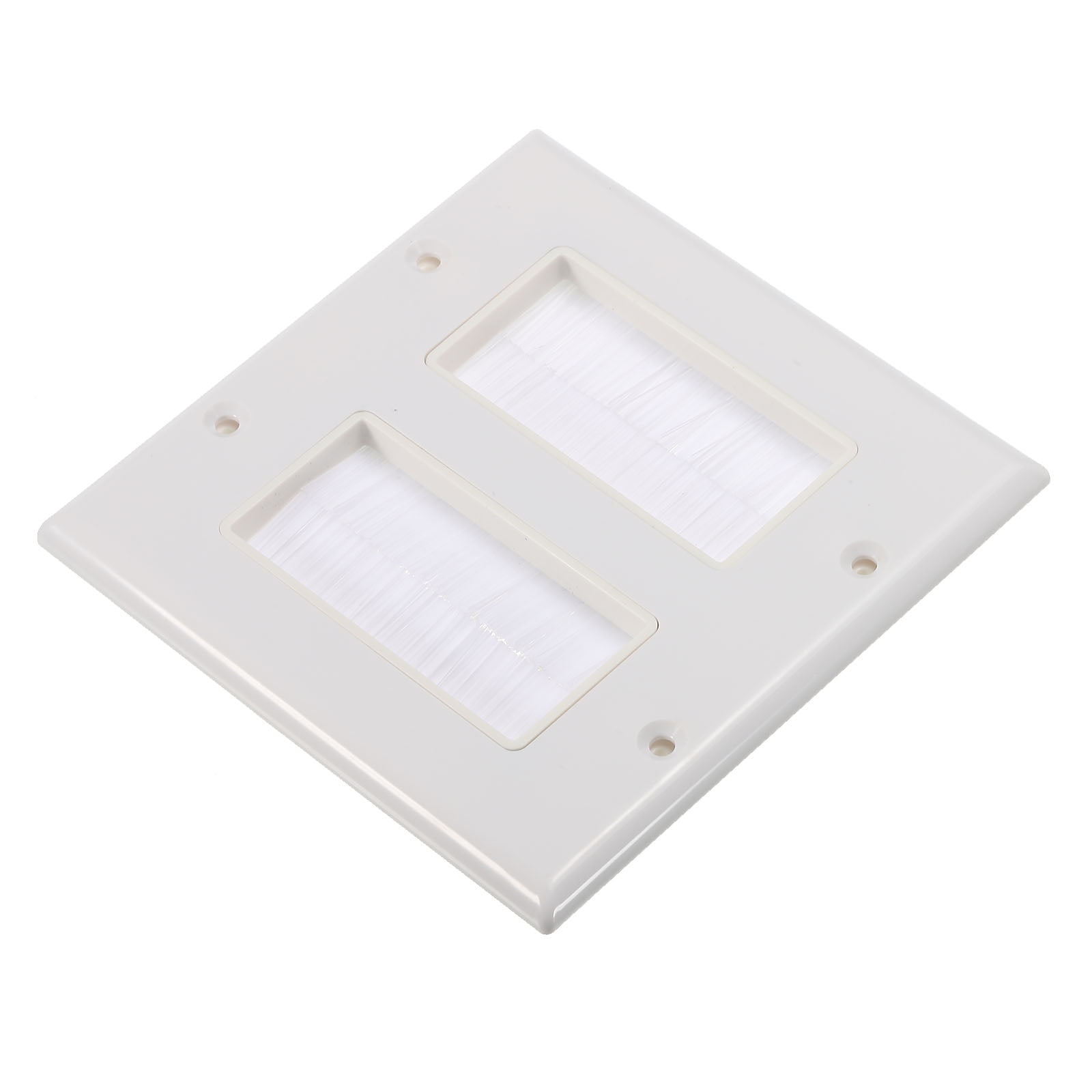Brush Wall Plate Decoration Wall Panel Double Gang 114mmx114mm White ...