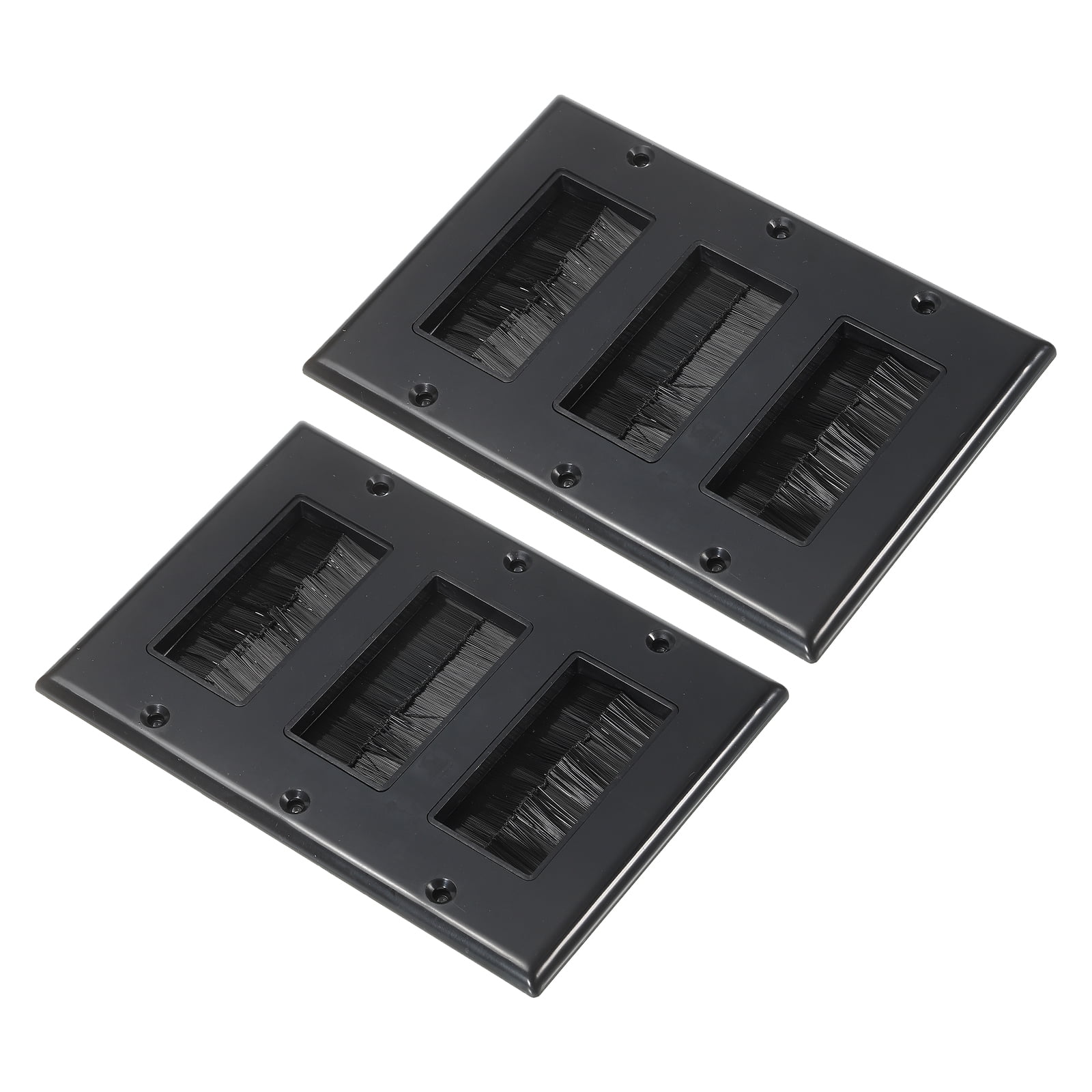 Brush Wall Plate Decoration Wall Panel Three Gang 163mmx114mm Black 2 ...