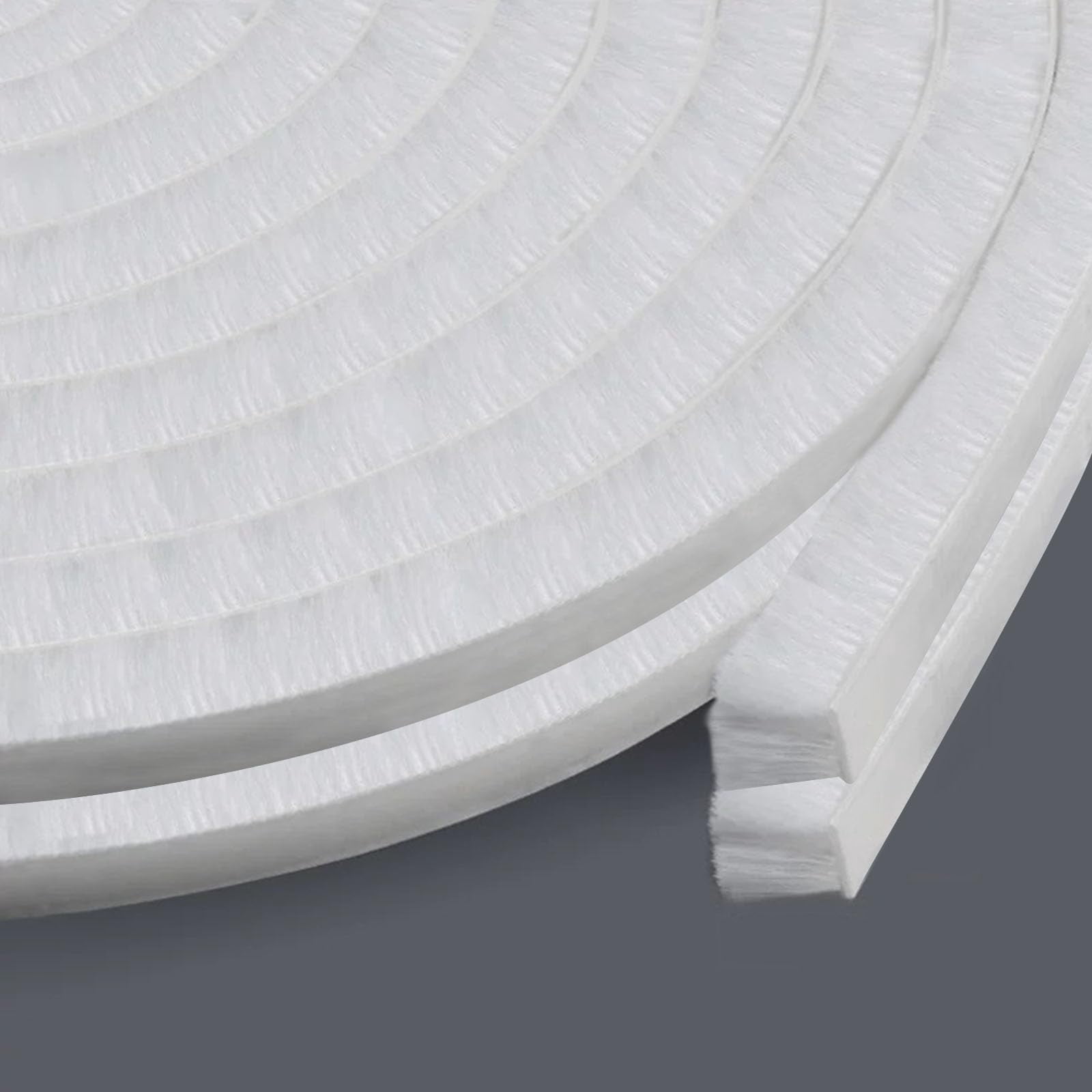 Brush Weather Stripping Seal White 2Pack 33Feet x 0.6in Brush x 0.35in ...